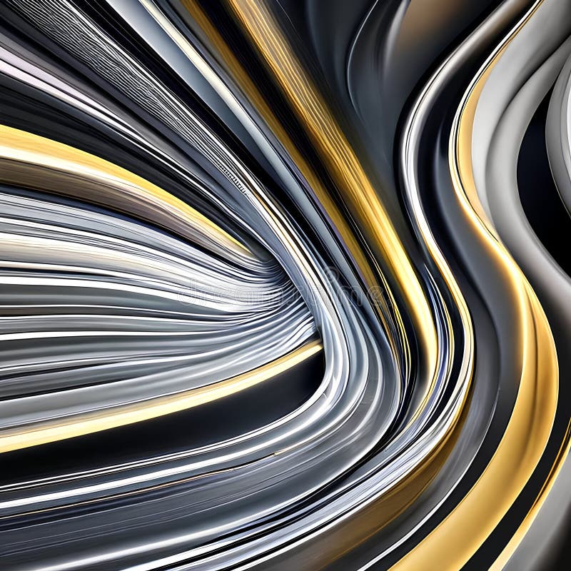 A Symphony of Flowing Lines and Curves, Evoking a Sense of Movement ...