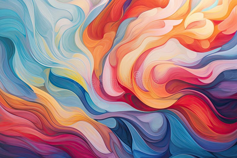 Symphony of Fluid Abstract Shapes Intertwining and Flowing Together ...