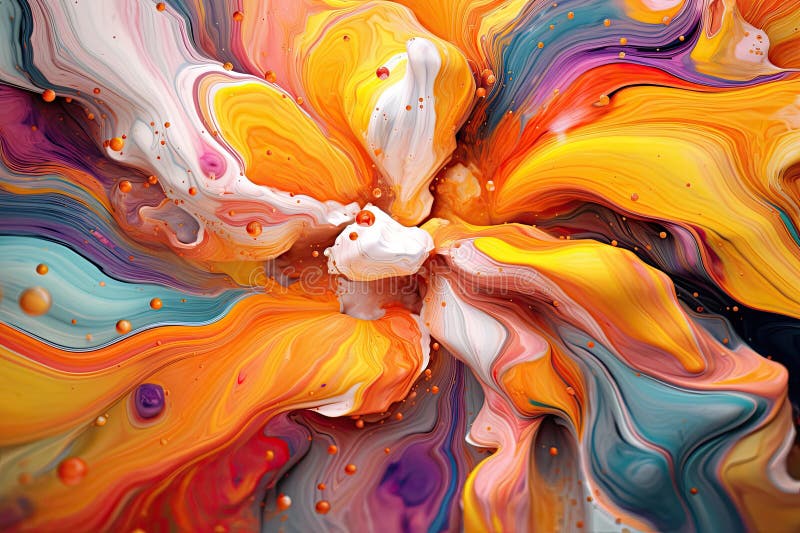 Symphony of Fluid Abstract Shapes Merging and Flowing Together ...