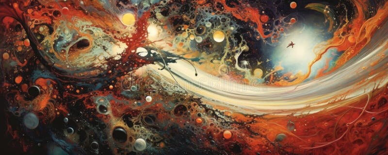 Symphony of Intergalactic Elements and Abstract Forms, Evoking a Sense ...