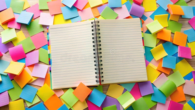 A Symphony of Knowledge an Open Notebook Overflowing with Handwritten ...