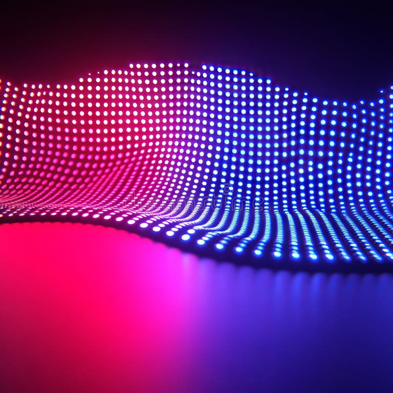 A Symphony of Light and Data is Embodied in Abstract Digital Wave Stock ...
