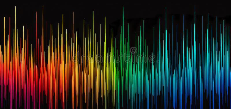 A Symphony of Light: Digital Bars Dancing in a Darkened Studio Stock ...