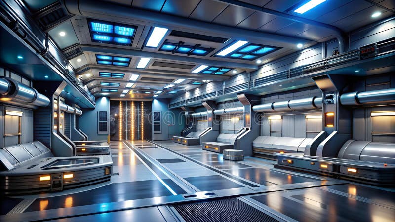 A Symphony of Light: the Docking Bay of a Modern Spaceport Generative ...