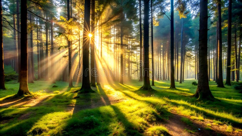 A Symphony of Light: a Photographic Composition of a Sunlit Forest ...