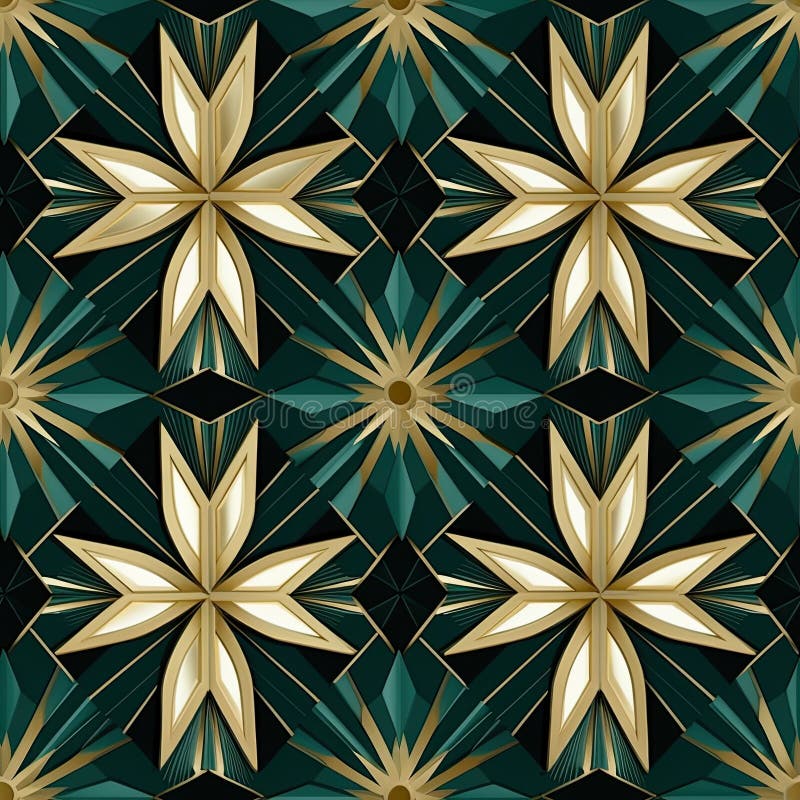 A Symphony of Lines and Shapes Seamless Pattern Stock Image - Image of ...