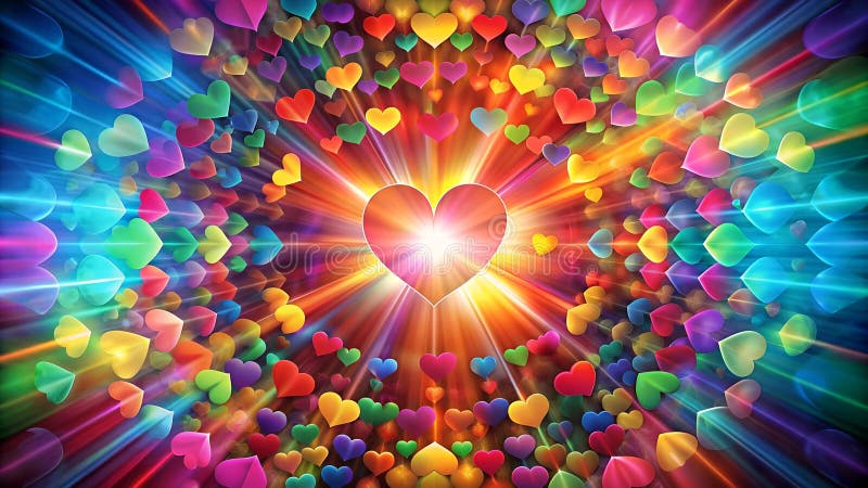 A Symphony of Love: Exploding Hearts in a Kaleidoscope of Colors ...
