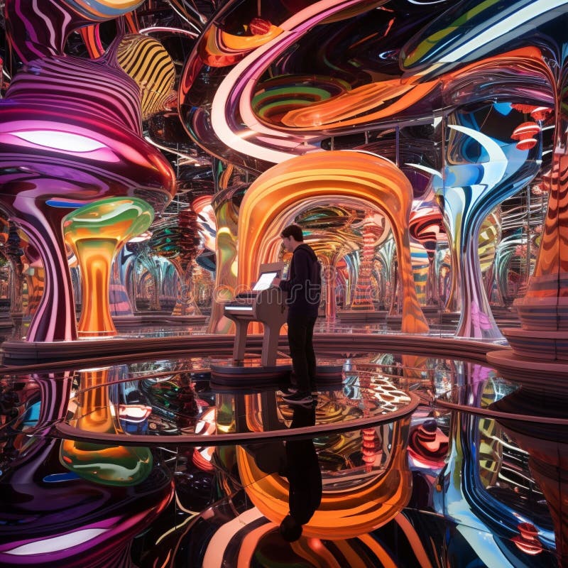 Symphony of Mirrors: Harmonious Abstract Reflections Creating a Visual ...