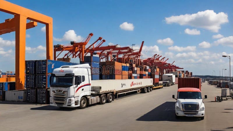 Symphony of Movement in Logistics Stock Illustration - Illustration of ...