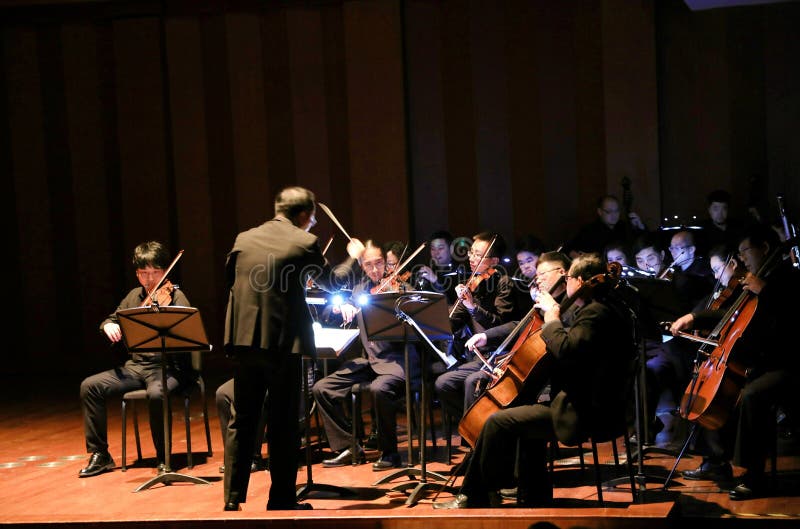 Symphony Orchestra Rehearsal Panorama Editorial Photography - Image of ...