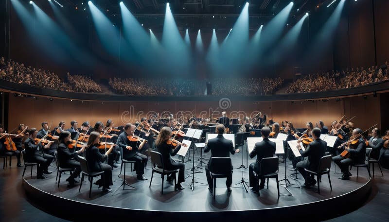 Symphony Orchestra Performance Stock Image - Image of musical, concert ...