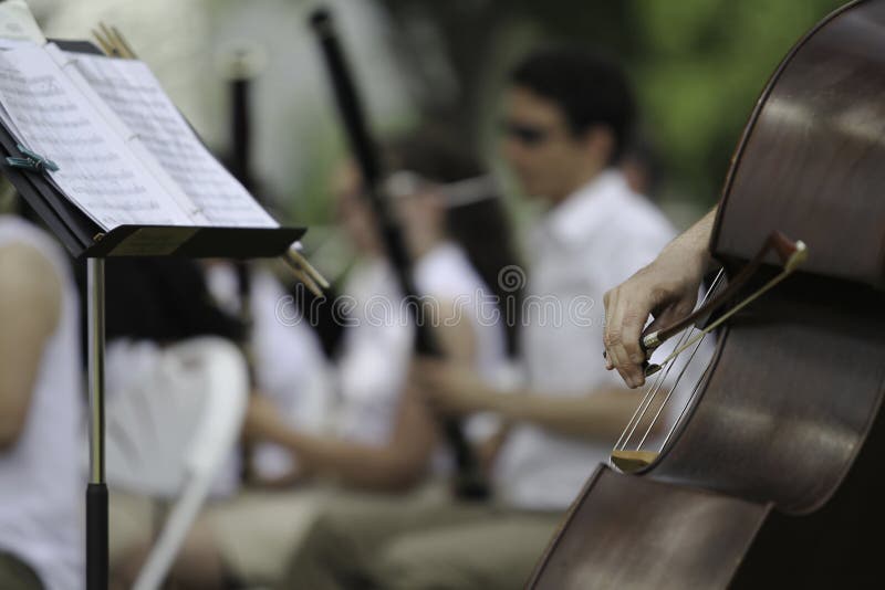 Symphony Orchestra Performance Stock Image - Image of conductor ...