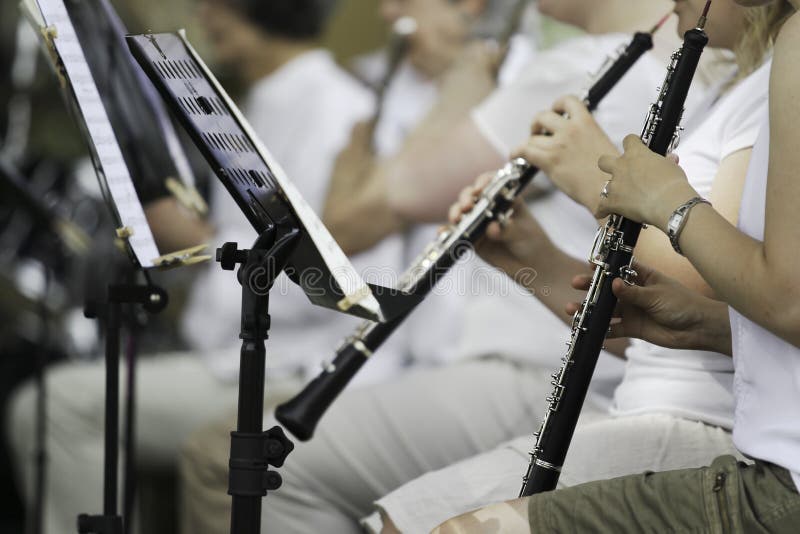 Symphony Orchestra Performance Stock Image - Image of music, oboist ...
