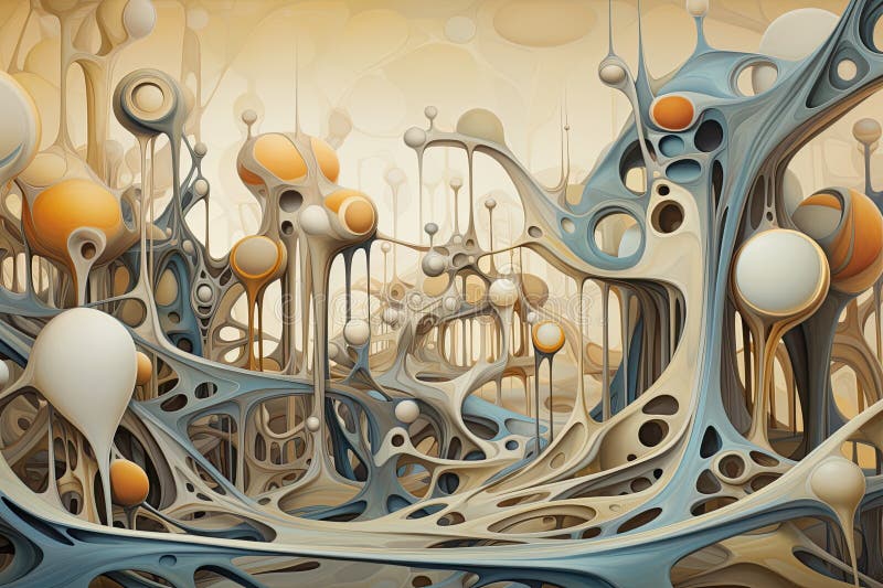 Symphony of Organic Forms and Abstract Patterns, Evoking a Sense of ...