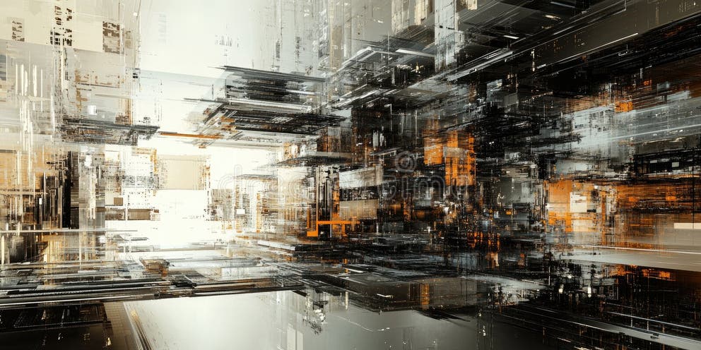 A Symphony of Pixels: Where Neon Dreams Ignite the Night Stock Illustration - Illustration of ...