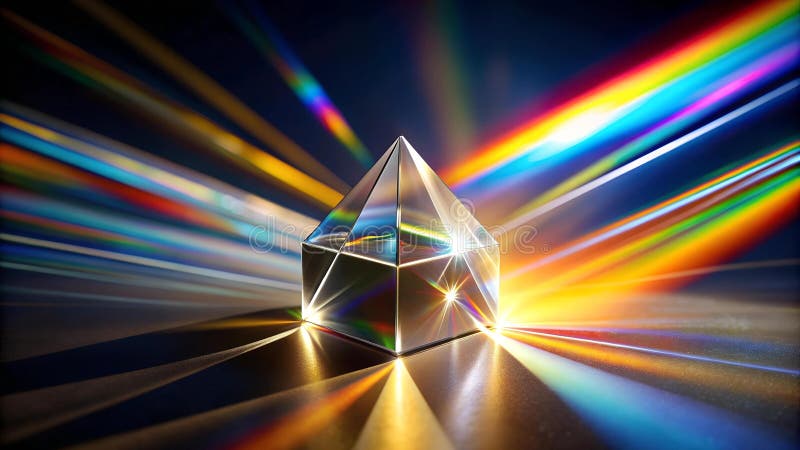 A Symphony of Prismatic Light: a Dance of Colors through a Crystal ...