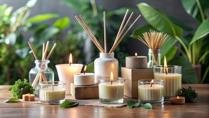 A Symphony of Scents: a Luxurious Display of Scented Candles and Reed ...