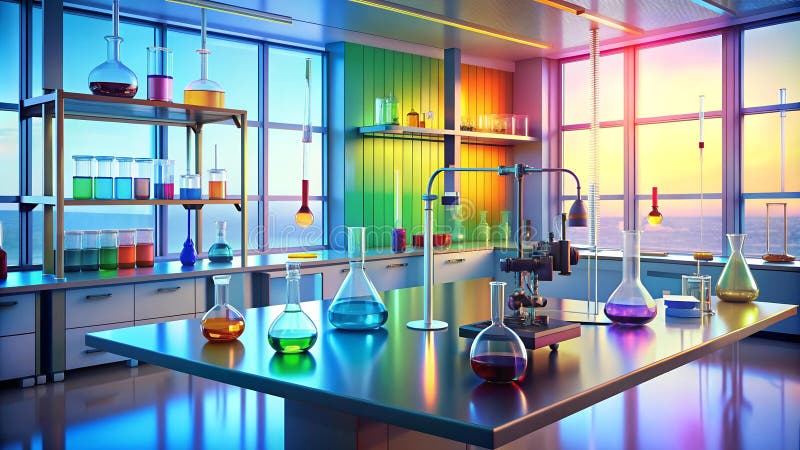 A Symphony of Science: a Vibrant Laboratory Landscape AI Generated ...