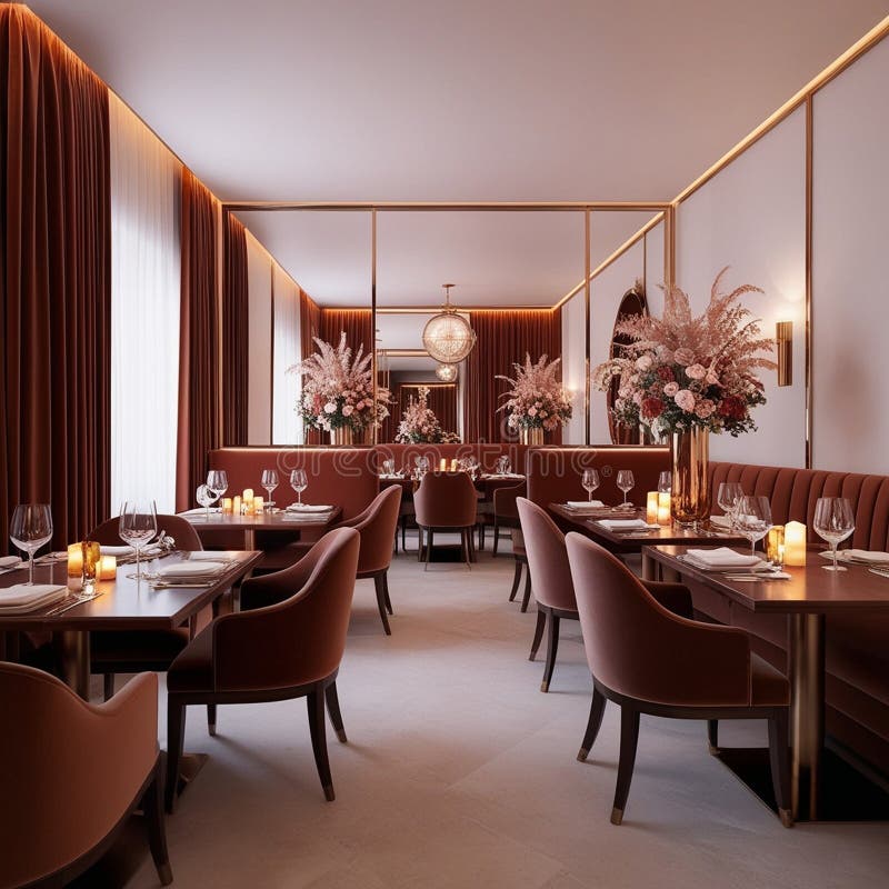 A Symphony of Senses an Exquisite Dining Experience Stock Illustration ...