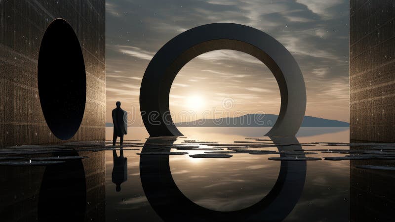 Symphony of Serenity: Harmonious Architecture Embracing Nature Stock ...