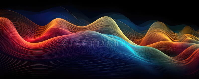 Symphony of Sound Waves Visualized through Vibrant and Undulating Lines ...