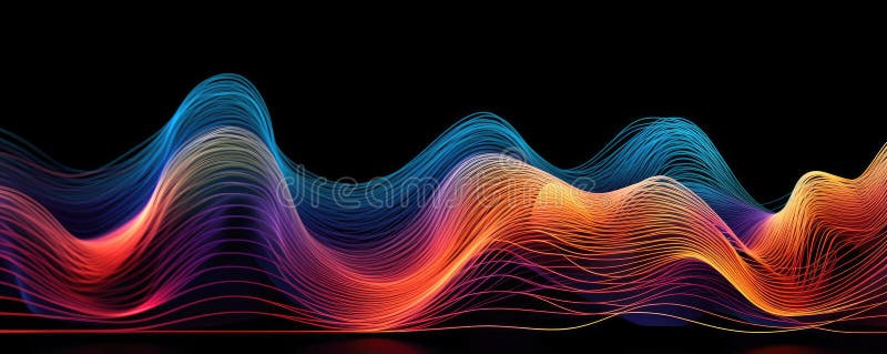 Symphony of Sound Waves Visualized through Vibrant and Undulating Lines ...