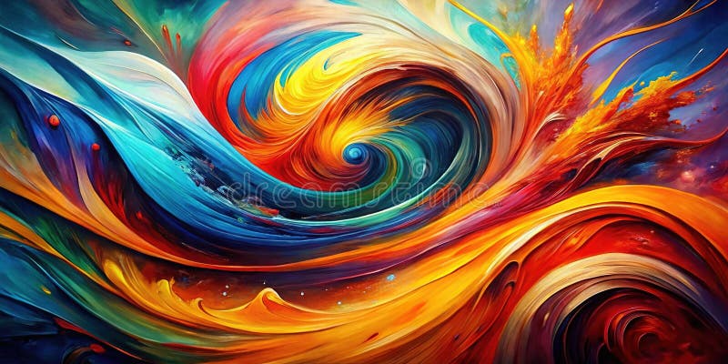 A Symphony of Speed and Color Abstract Expressionistic Painting ...