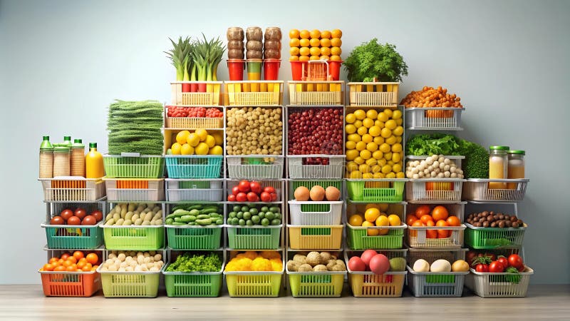 A Symphony of Stacks: a Visual Inventory of Grocery Items AI Generated ...