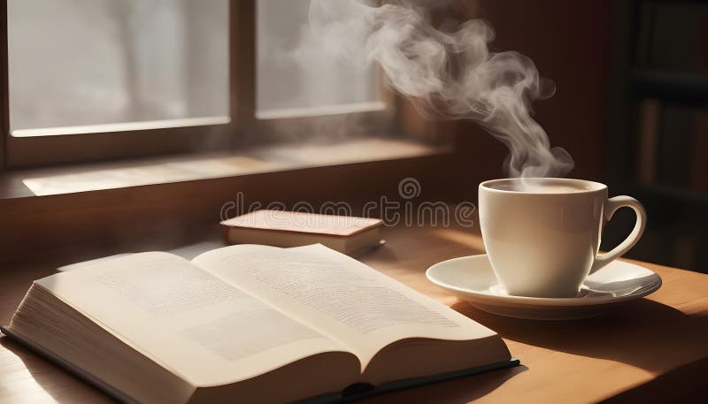 A Symphony of Study: Coffee, Pages, and the Dawn of Knowledge Stock ...