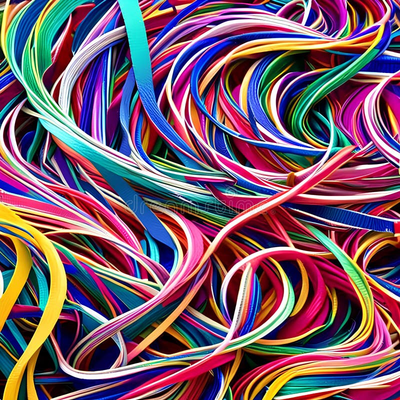 A Symphony of Swirling Ribbons in a Multitude of Colors, Creating an ...
