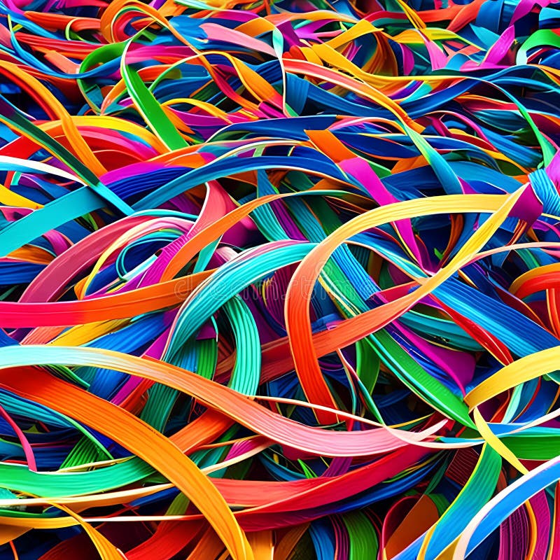 A Symphony of Swirling Ribbons in a Multitude of Colors, Creating an ...