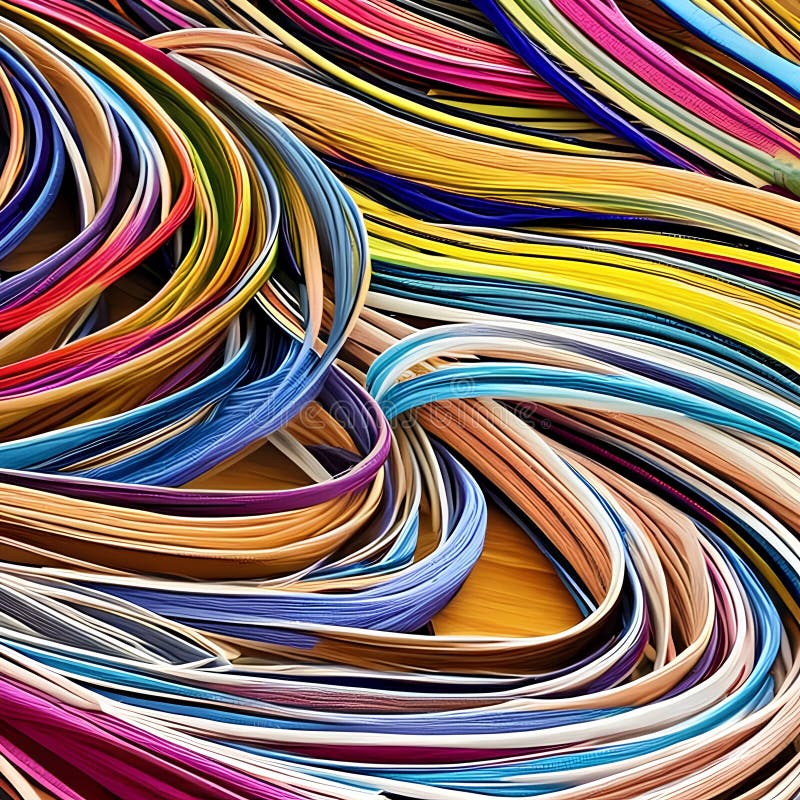 A Symphony of Swirling Ribbons in a Multitude of Colors, Creating an ...