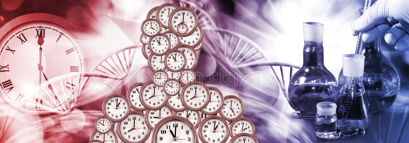 A Symphony of Time, Science, and Genetic Discovery Stock Illustration ...