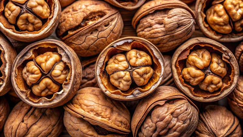 A Symphony of Walnut Shells AI Generated Stock Photo - Image of cracked ...