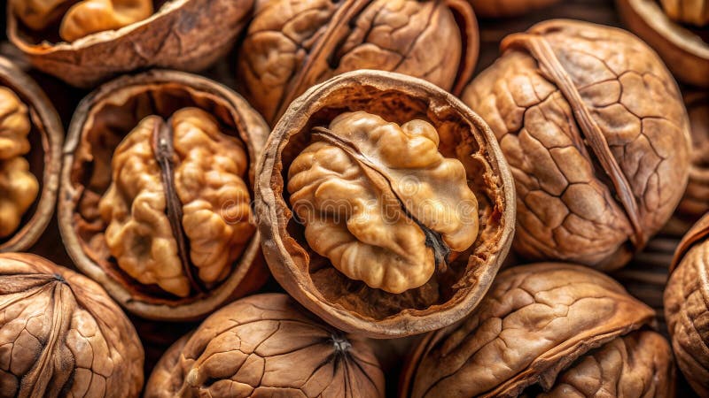 A Symphony of Walnut Shells Generative AI Stock Image - Image of ...