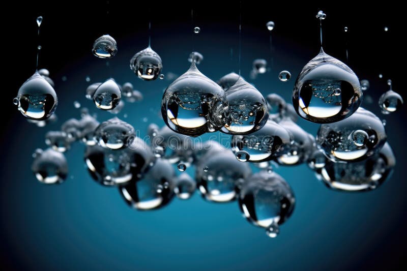 Symphony of Water Droplets Suspended in Mid-air, Capturing the Beauty ...