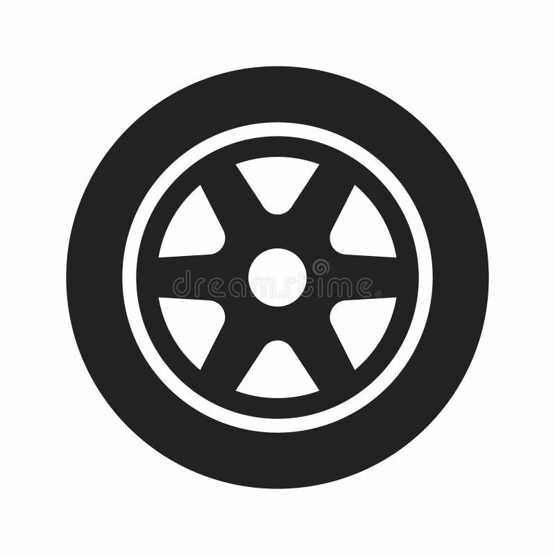 Symple Tire Symbol Flat Style Vector Icon Stock Vector - Illustration ...