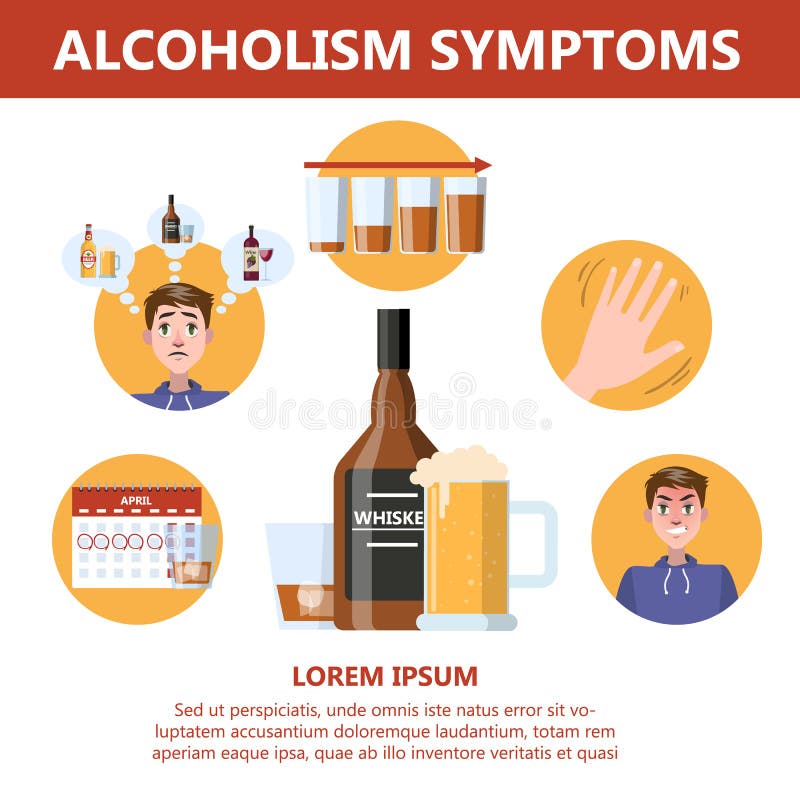 Symptômes D'alcoolisme Danger De L'alcoolisme Infographic Illustration ...