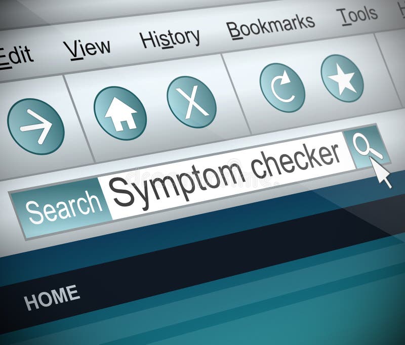 Symptom checker concept. stock illustration. Illustration of indication ...