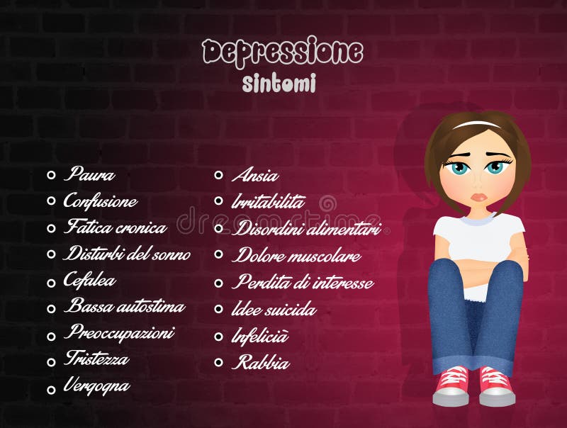 Symptoms of depression stock illustration. Illustration of suicide ... Symptoms of depression stock illustration. Illustration of suicide ...