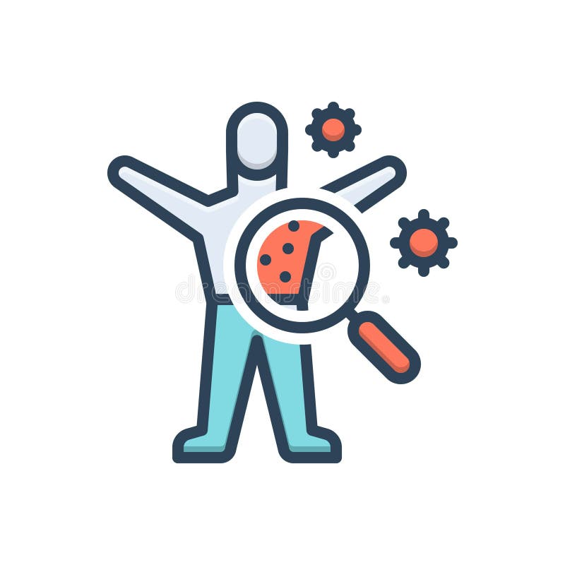 Color Illustration Icon for Symptoms, Disease and Virus Stock ...