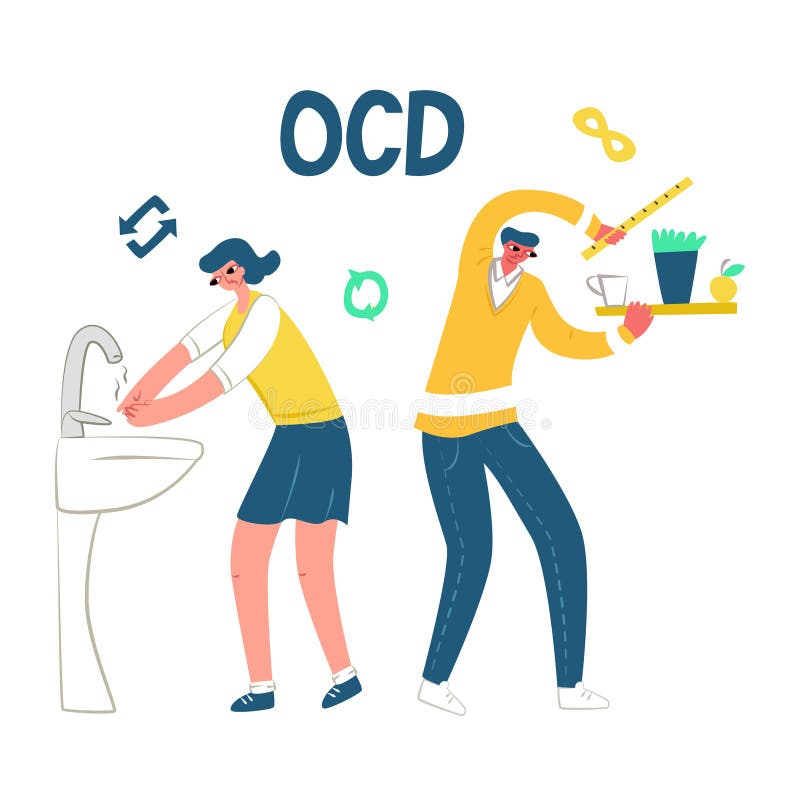 Obsessive Compulsive Disorder Cleaning Hands Stock Illustrations – 15 ...