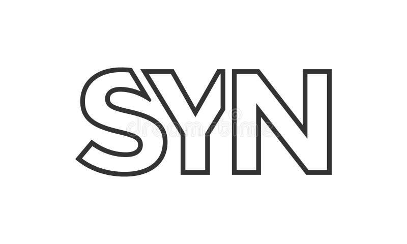 SYN Logo Design Template with Strong and Modern Bold Text. Initial ...