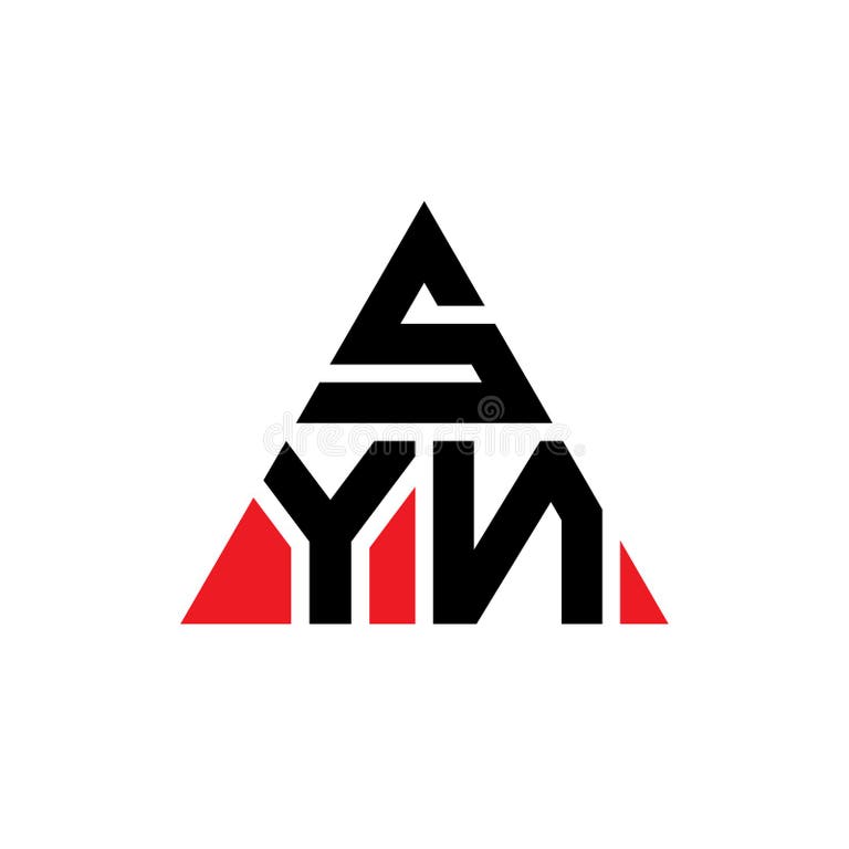 SYN Triangle Letter Logo Design with Triangle Shape. SYN Triangle Logo ...