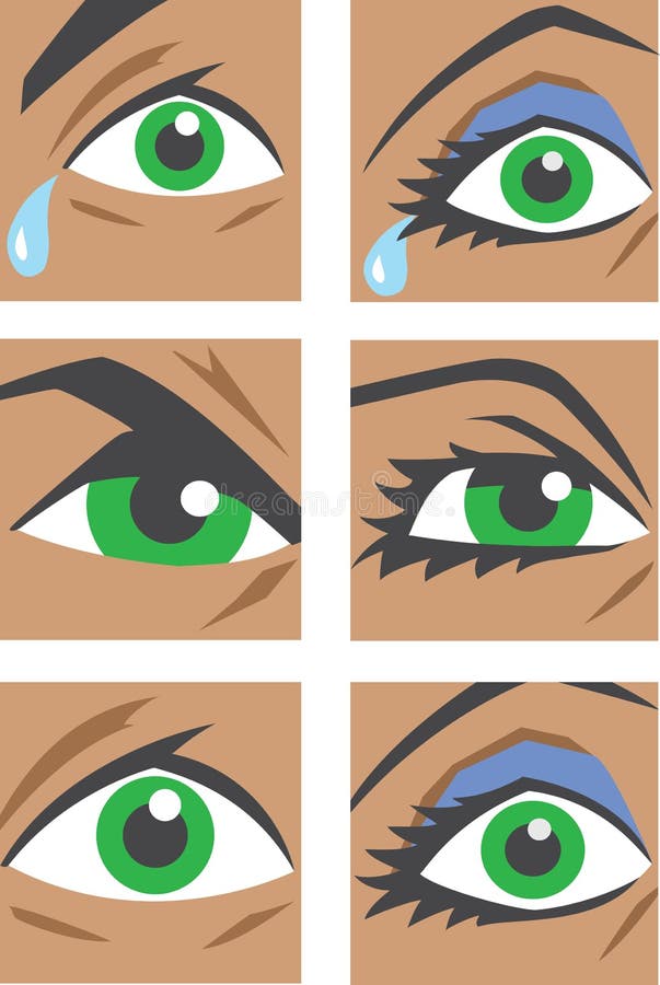 Syna symboler vektor illustrationer. Illustration av stirra - 28130913