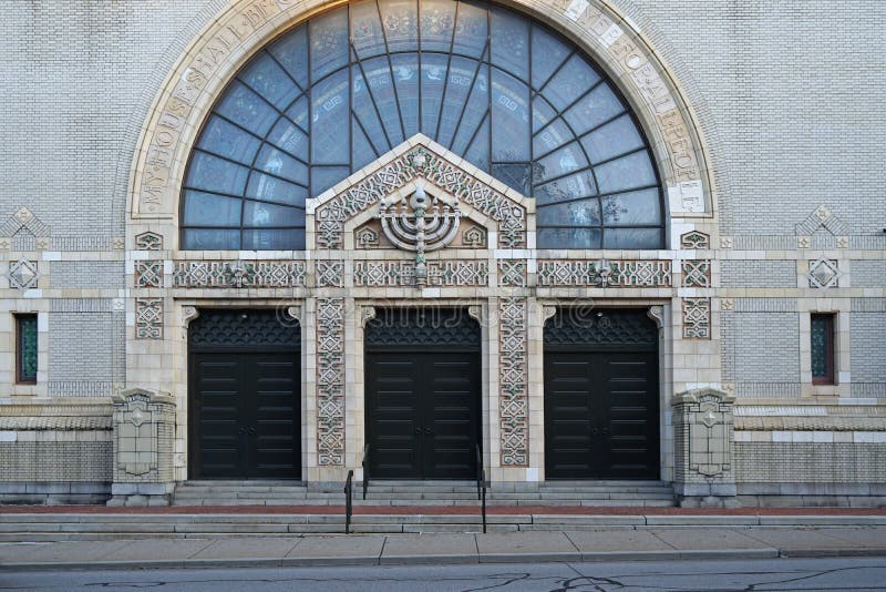 Synagogue Front with Details Stock Photo - Image of david, building ...