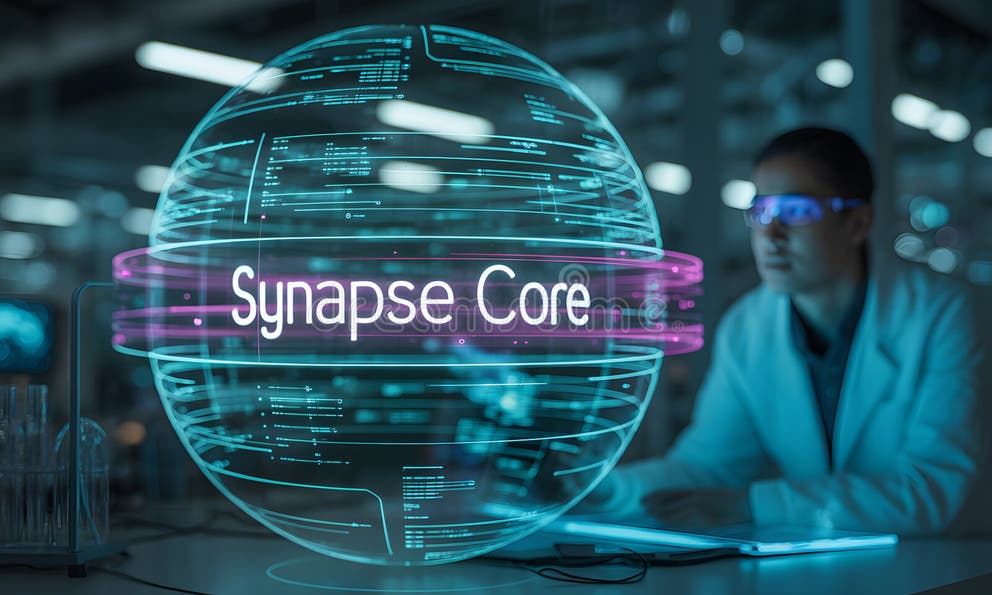 Synapse Core: AI Innovation Stock Illustration - Illustration of ...