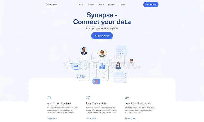 Synapse: Connect Your Data stock illustration. Illustration of ...