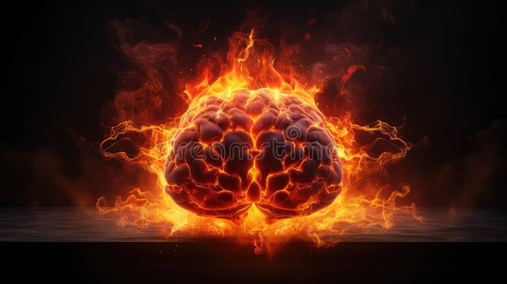 Synapses brain fire stock illustration. Illustration of neuroplasticity ...