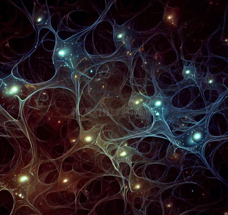 Synapses and Neurons stock illustration. Illustration of thoughts ...